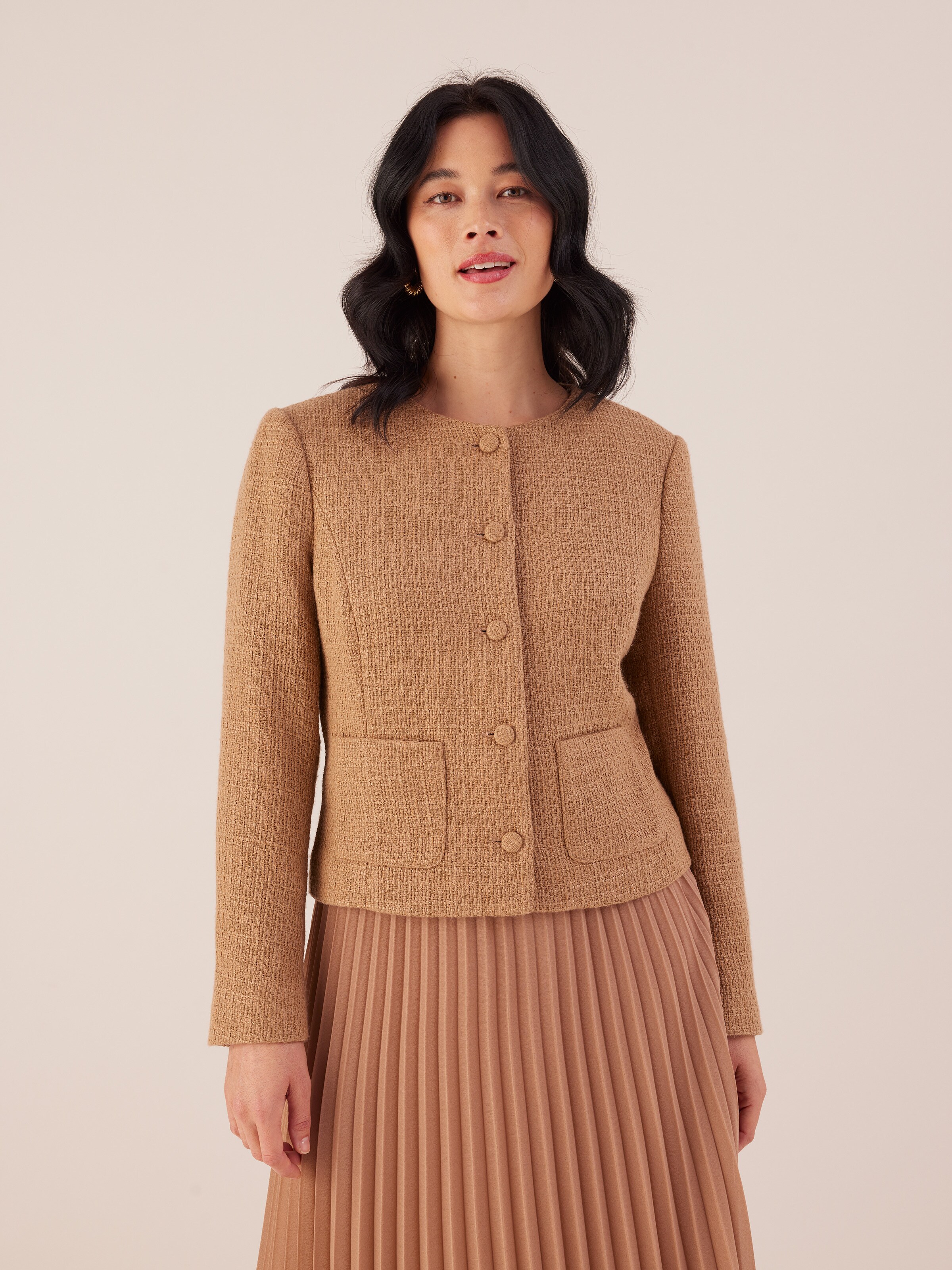 Textured Crop Jacket - JacquiE Online