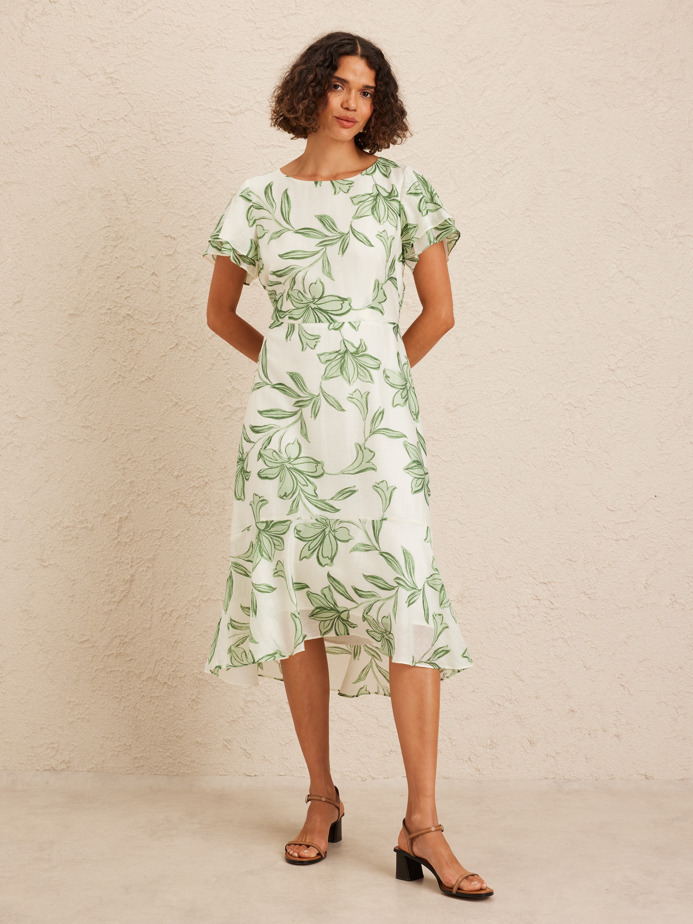 Double Flutter Chloe Frill Midi Dress - JacquiE Online