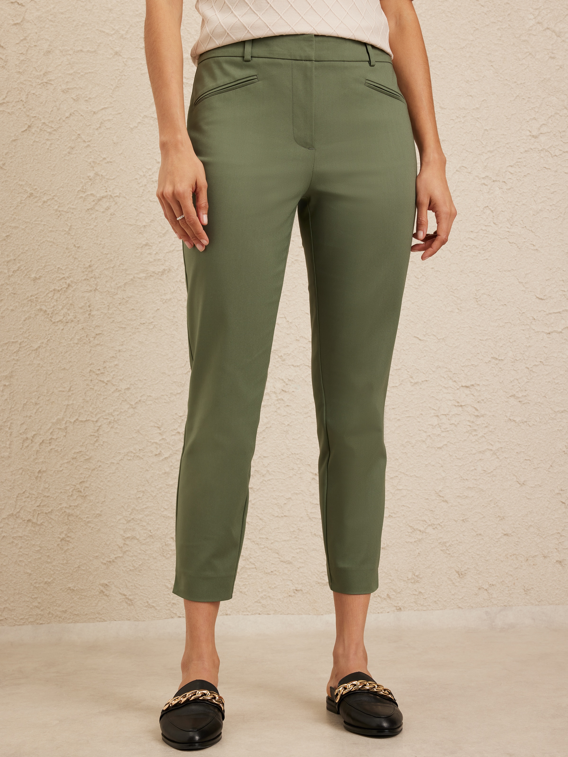 Alice Slim 7/8Th Pant Chive - JacquiE Online