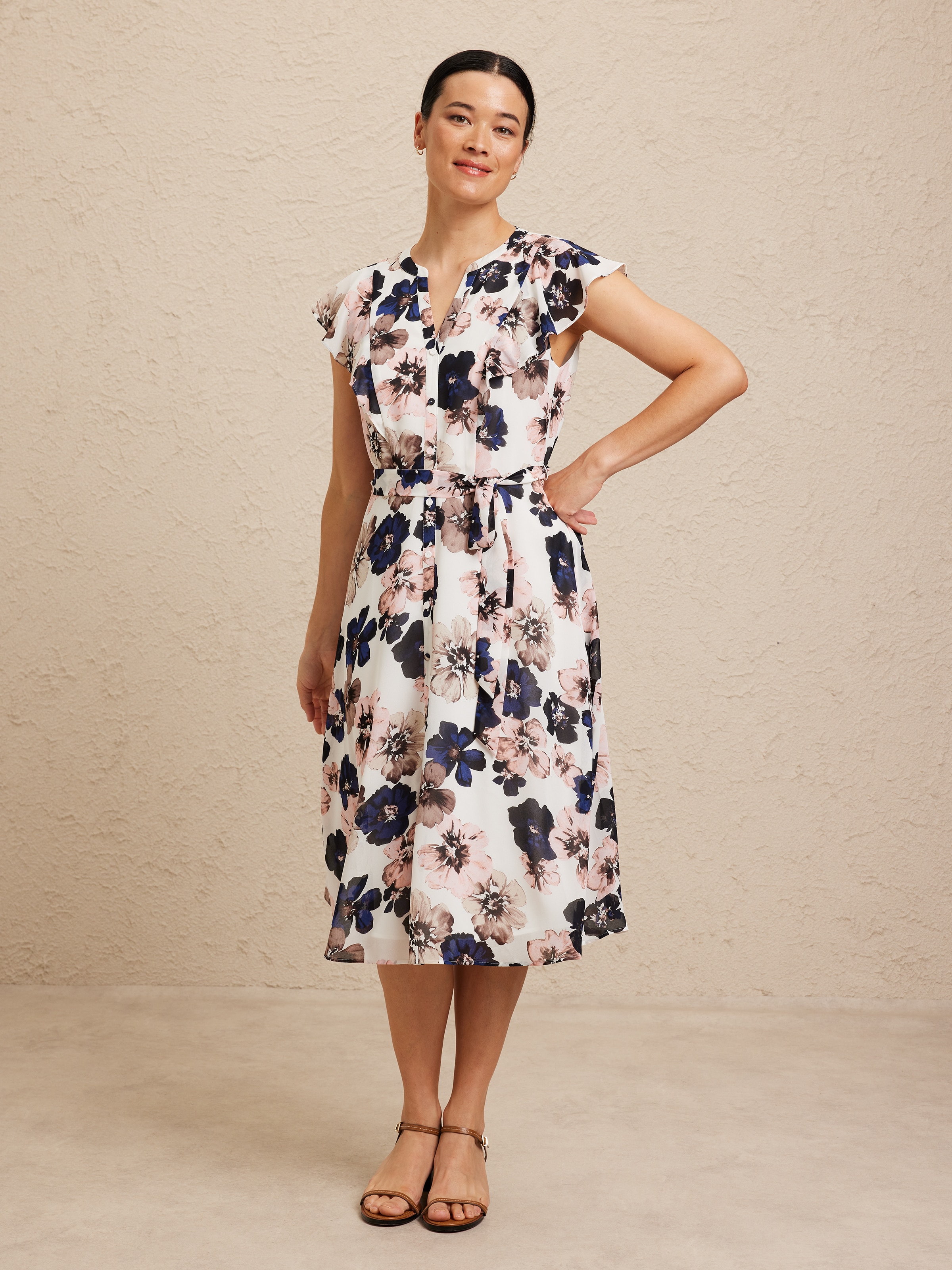 Ext Flt Natalie Notch Midi Dr - JacquiE Online