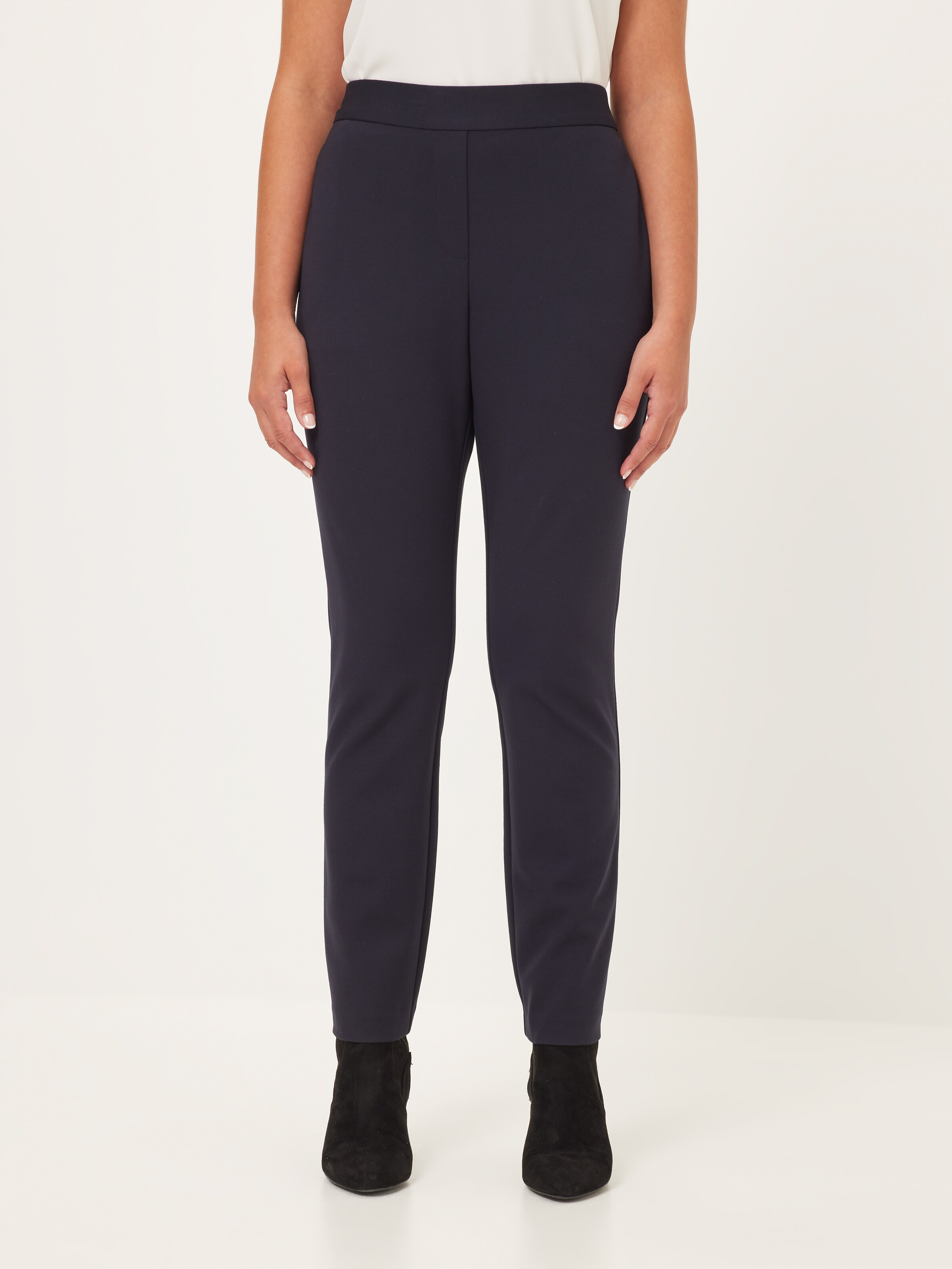 Ava Petite Slim Ponte Pant Italian Navy - JacquiE Online