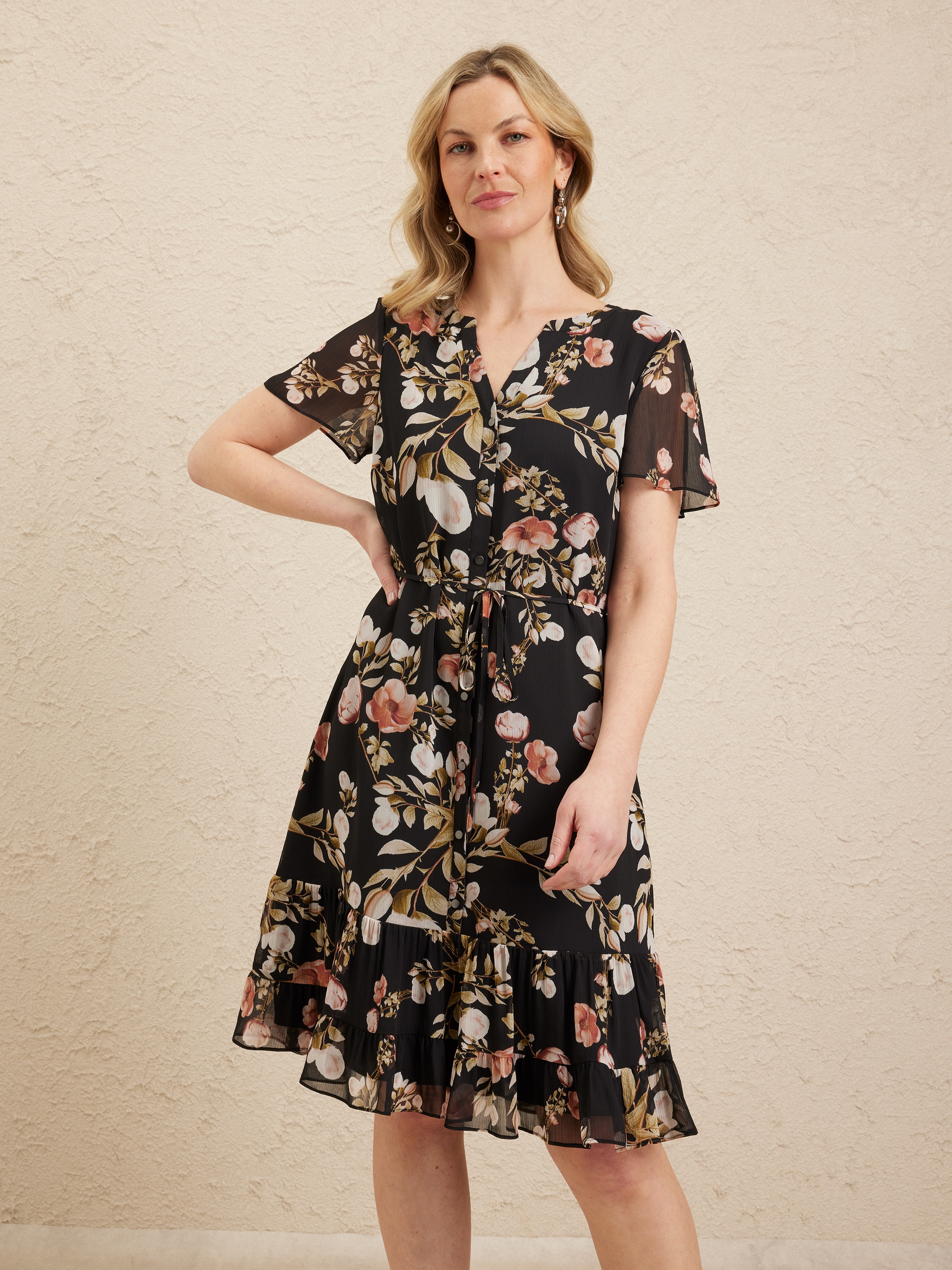 Felicity Frill Hem Dress - JacquiE Online