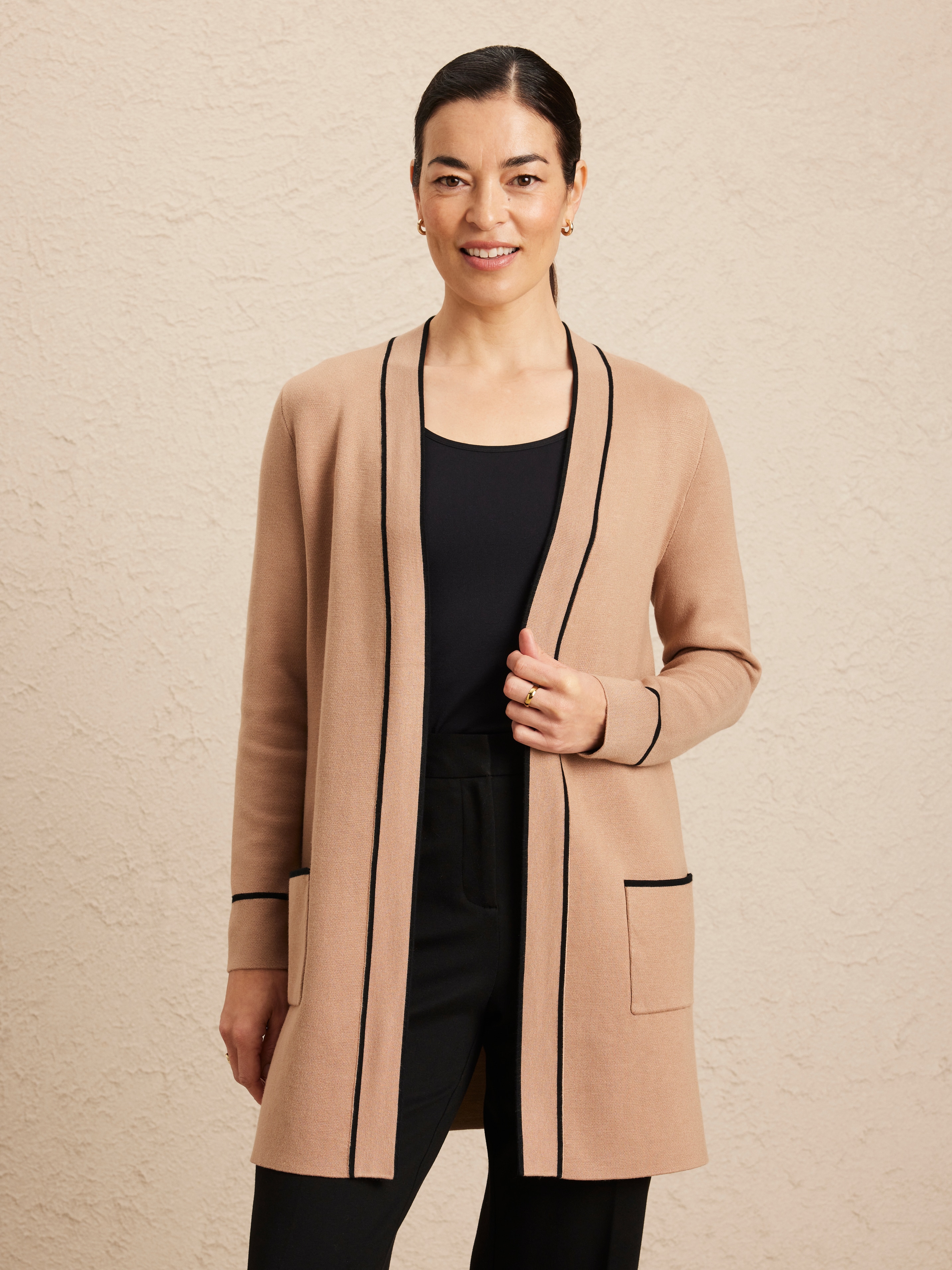 Tianna Tipped Cardi Coat - JacquiE Online
